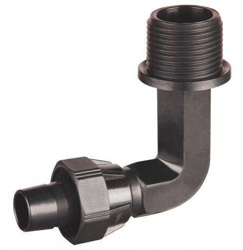 Hansen LD Reducing Male Bend 20mm BSP X 15mm Tail — Parkland Irrigation