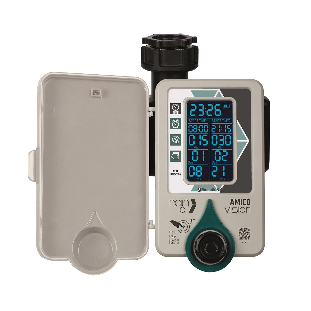RAIN Amico Vision Single Outlet Tap Timer | Wifi Ready | Bluetooth Ena — Parkland Irrigation